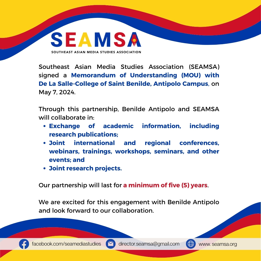 SEAMSA signs MOU with De La Salle-College of Saint Benilde, Antipolo ...